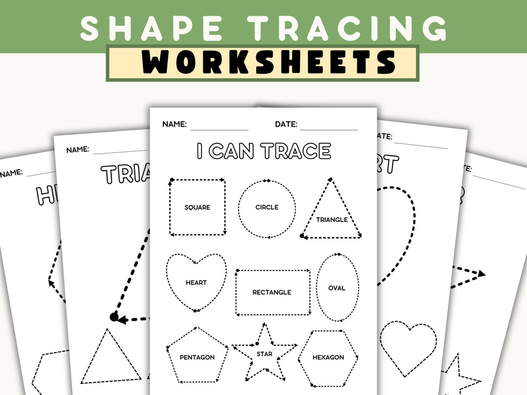Tracing Shapes Worksheets, Traceable Shapes for Toddlers, Fun With ...