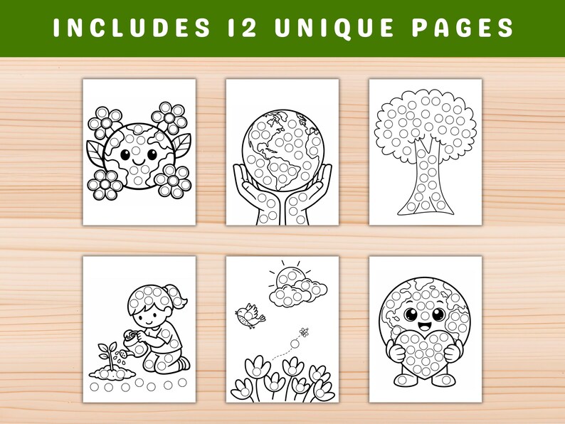 Earth Day Dot Marker Pages Printable | Do A Dot Earth Day Activities ...