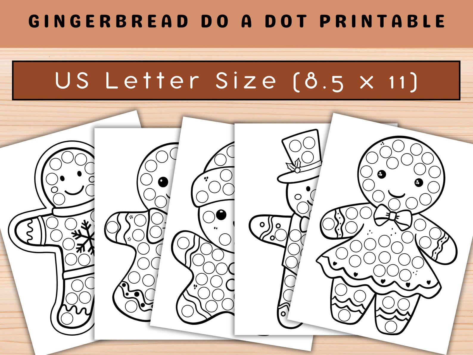Gingerbread Dot Marker Printables | Christmas Do-a-dot Pages for Kids ...