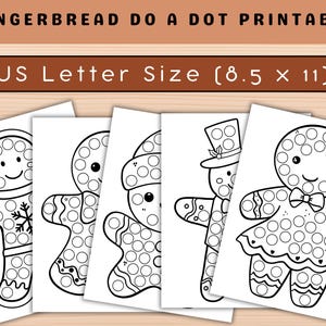 Gingerbread Dot Marker Printables | Christmas Do-a-dot Pages for Kids ...
