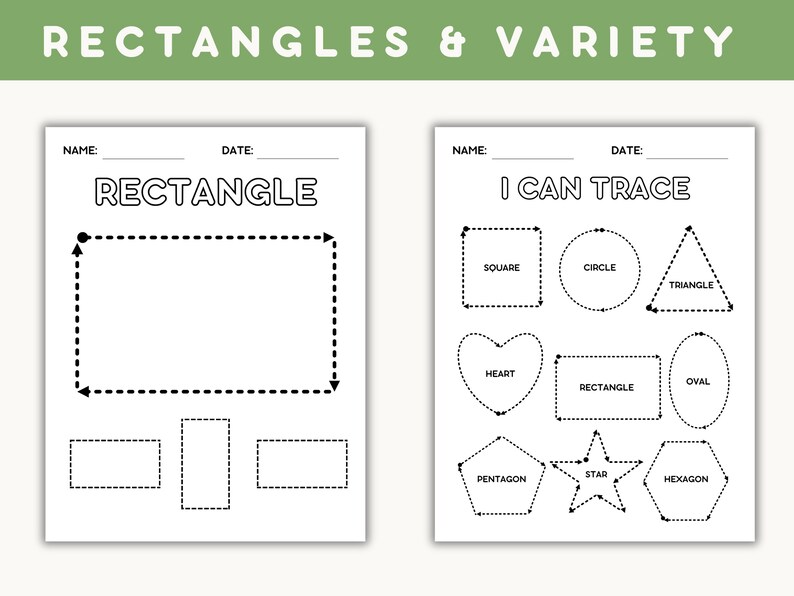 Tracing Shapes Worksheets, Traceable Shapes for Toddlers, Fun With ...