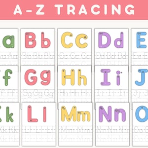 Tracing Letters Printable, A to Z Alphabet Worksheets Pdf, Uppercase ...