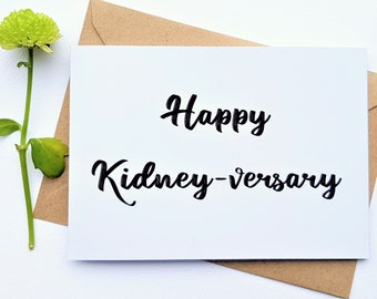 Kidney Anniversary Card | Etsy