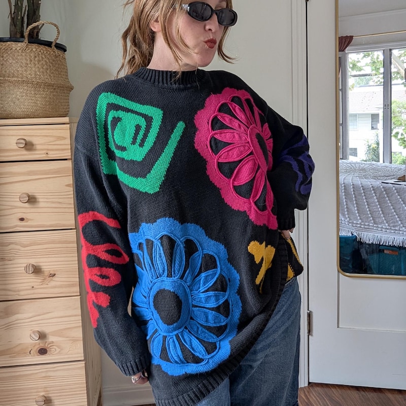 Cool Colorful Knit Sweaters - Etsy