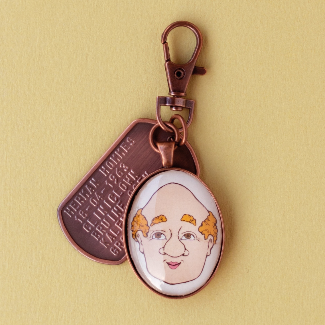 Guess Who Herman Necklace/keychain ID Tag dog Tag Funny Necklace - Etsy UK