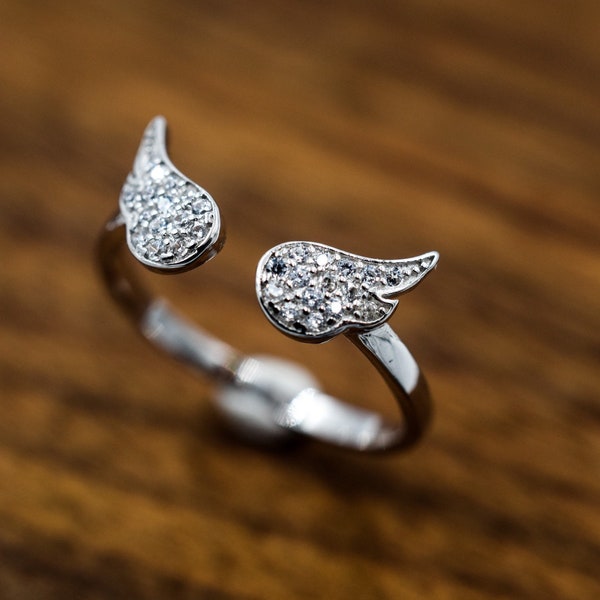 Adjustable Angel Wings Ring - Etsy