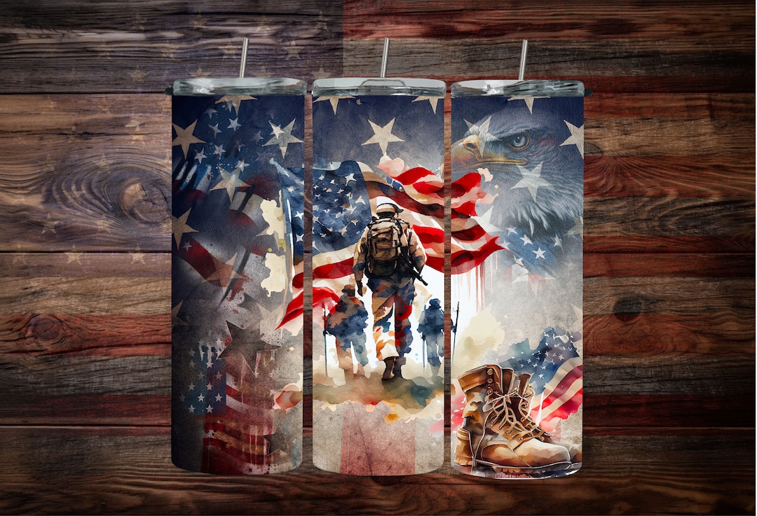 Patriotic Watercolor 20oz Sublimation Tumbler Wrap - Etsy