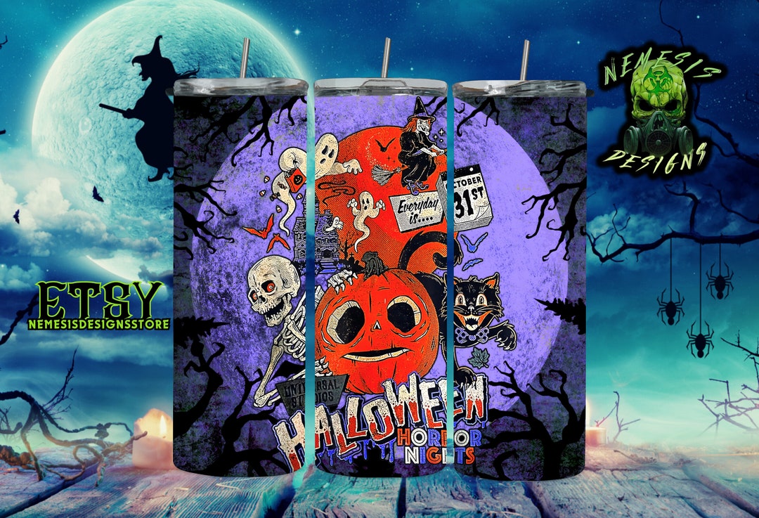 Halloween Horror Nights Sublimation Tumbler Wrap - Etsy