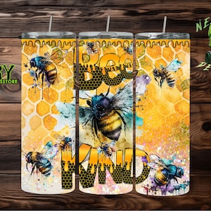 Bee Kind 20oz Sublimation Tumbler Wrap with and Without - Etsy