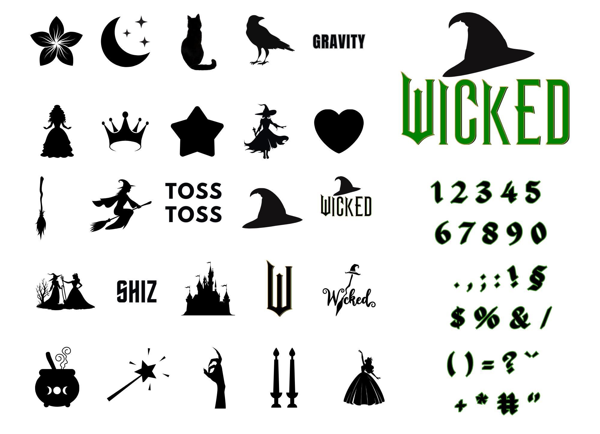 Wicked Custom Font Design |resizable PNG Files With Numbers + Logo Art ...