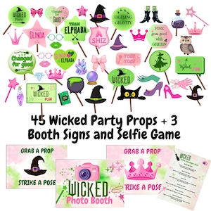 Wicked Photo Booth Props| Big Bundle – Witch Party Decor – Musical ...