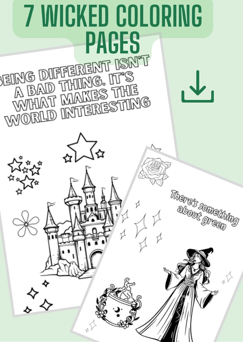 Wicked Coloring Pages : 7 Magical Pages – Ideal for Everyday Use ...