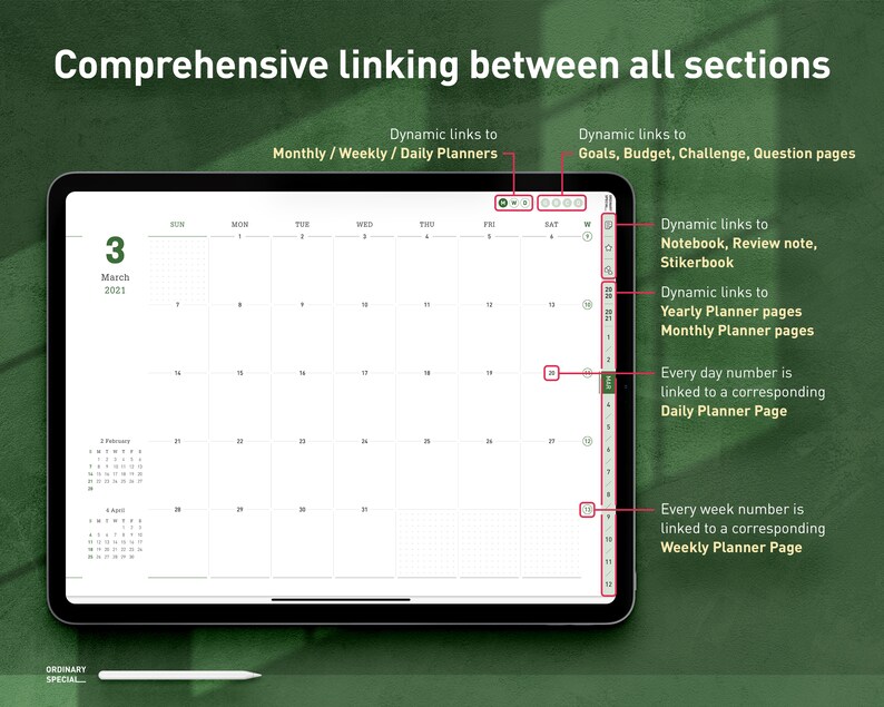2021 Daily Digital Planner for Beginner, Goodnotes, Notability ...
