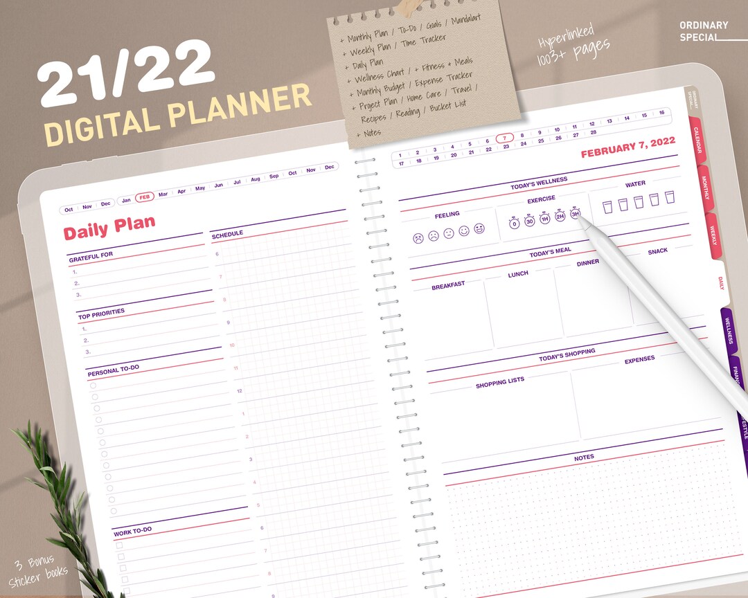 2022 Goodnotes Planner, iPad Planner, Digital Planner, Notability ...
