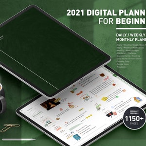2021 Daily Digital Planner for Beginner, Goodnotes, Notability ...