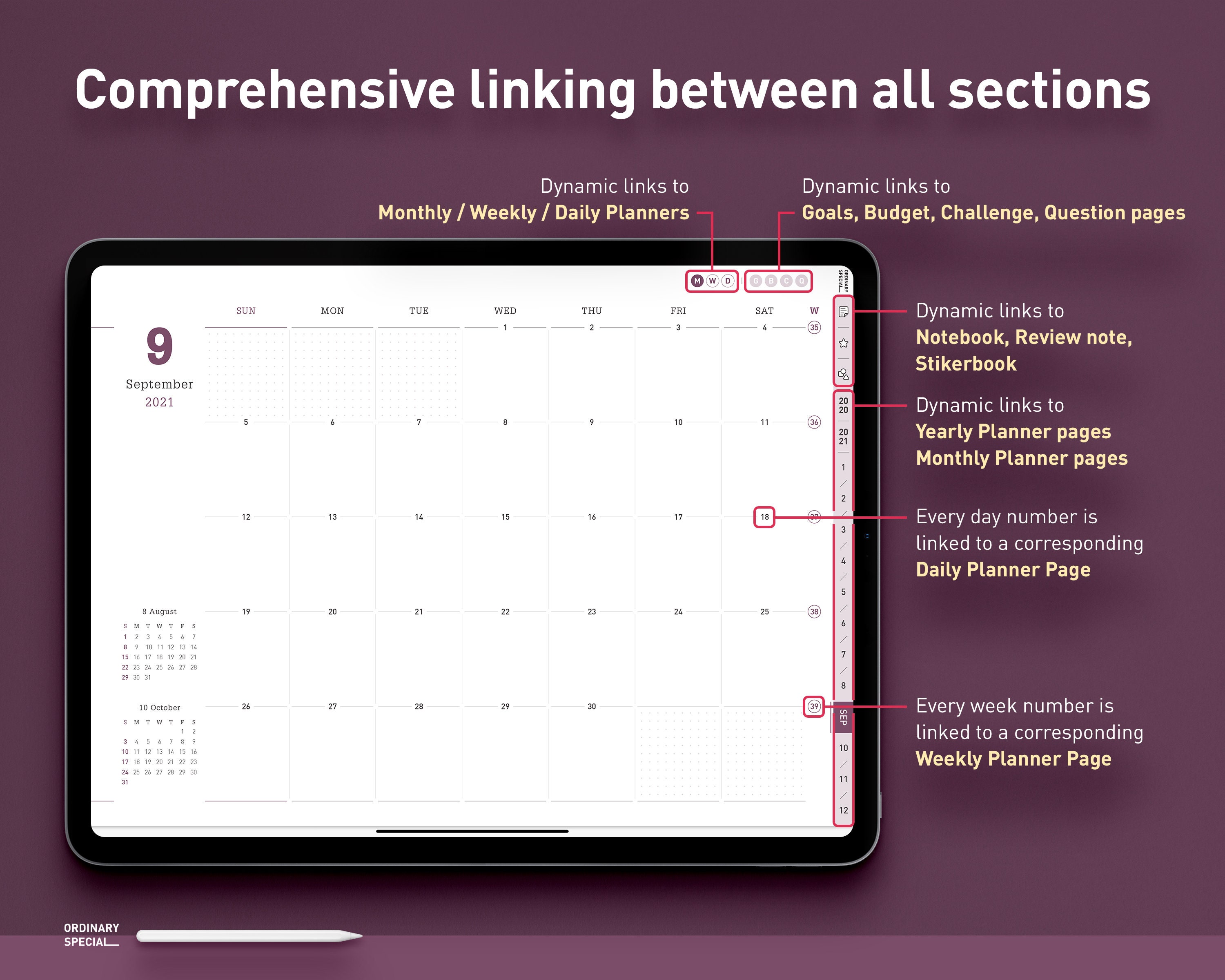 2021 Daily Digital Planner for Beginner, Goodnotes, Notability ...