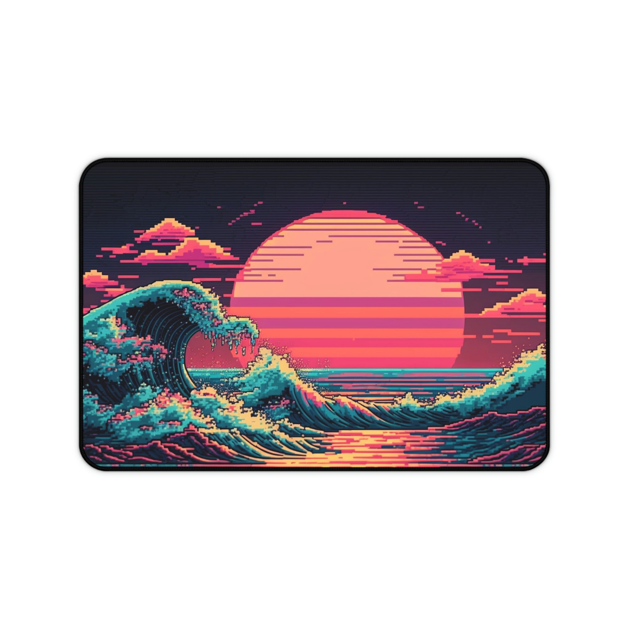 Retro Cyber Punk Vaporwave, Gaming Mouse Pad, Japanese Style 8bit ...