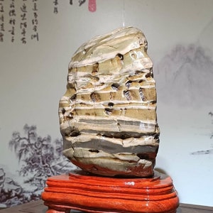 China Natural Stone Mountain Stones Bonsai Suiseki Nine Dragons Wall ...