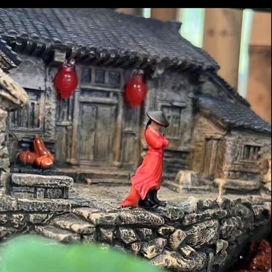 Resin Bonsai Suiseki Micro Landscape Decoration：knight-errant Red - Etsy