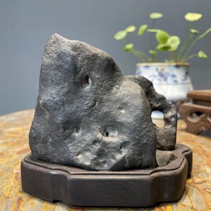Old Collection China Natural Stone Mountain Stones Bonsai Suiseki Taihu ...