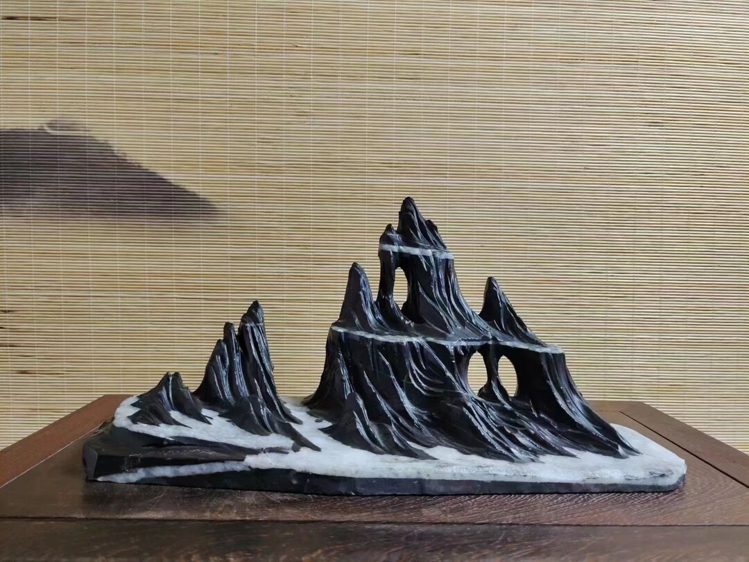 China Natural Stone Mountain Stones Bonsai Suiseki Lingbi Stone White ...