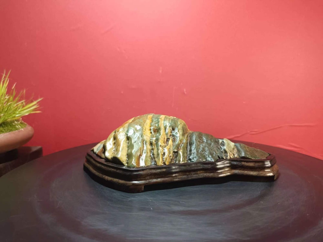 China Natural Stone Mountain Stones Bonsai Suiseki Nine Dragons Wall ...