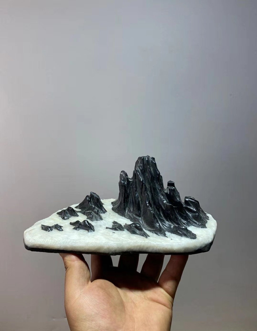 China Natural Stone Mountain Stones Bonsai Suiseki Lingbi Stone White ...