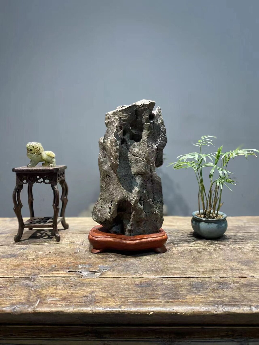 Old Collection China Natural Stone Mountain Stones Bonsai Suiseki North ...