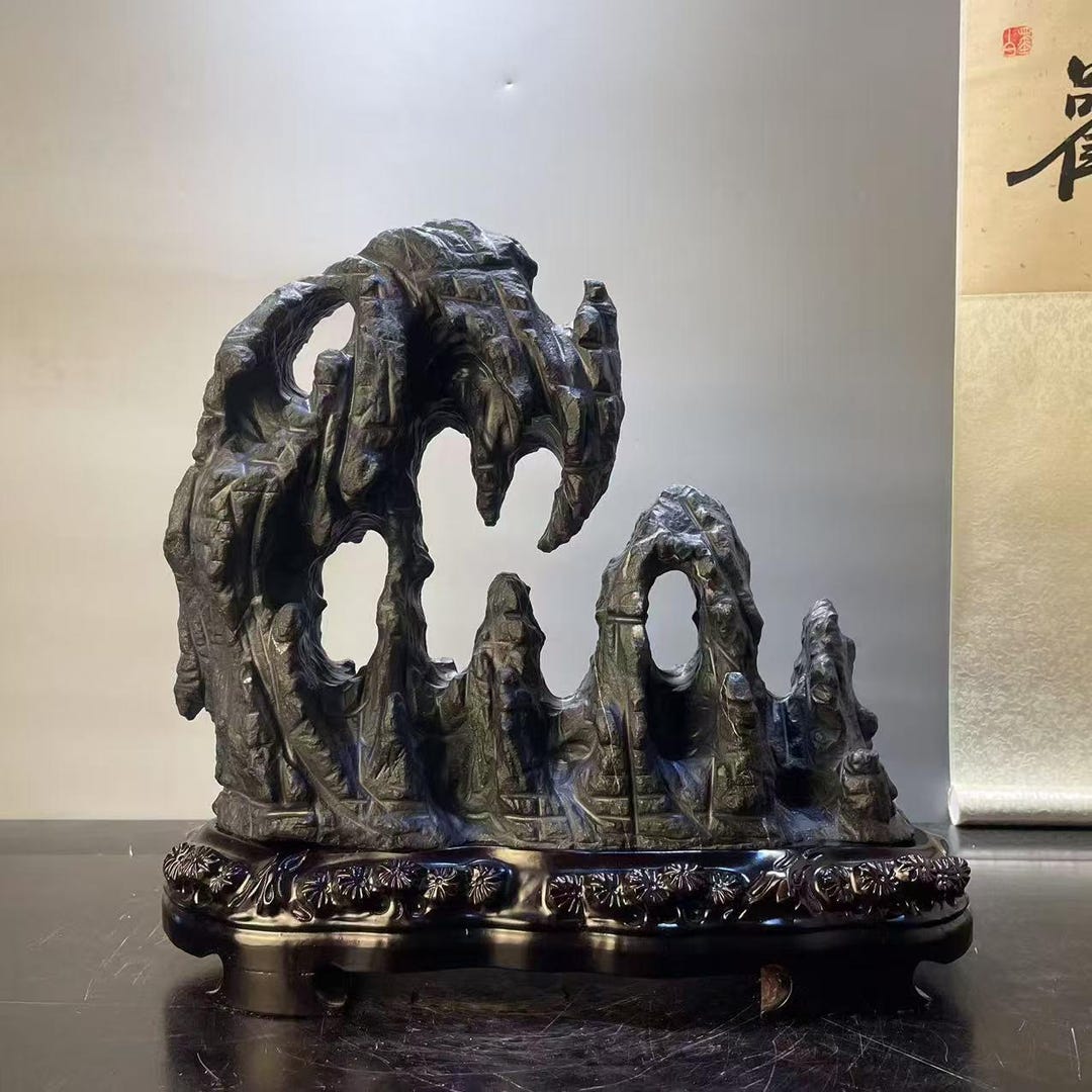 China Natural Stone Mountain Stones Bonsai Suiseki Lingbi Stone Stone ...