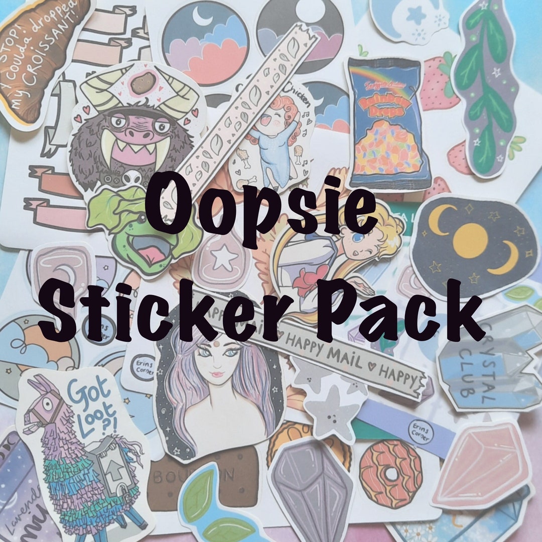 Oopsie Sticker Pack- Sticker Sheets - Single Stickers - See Description ...