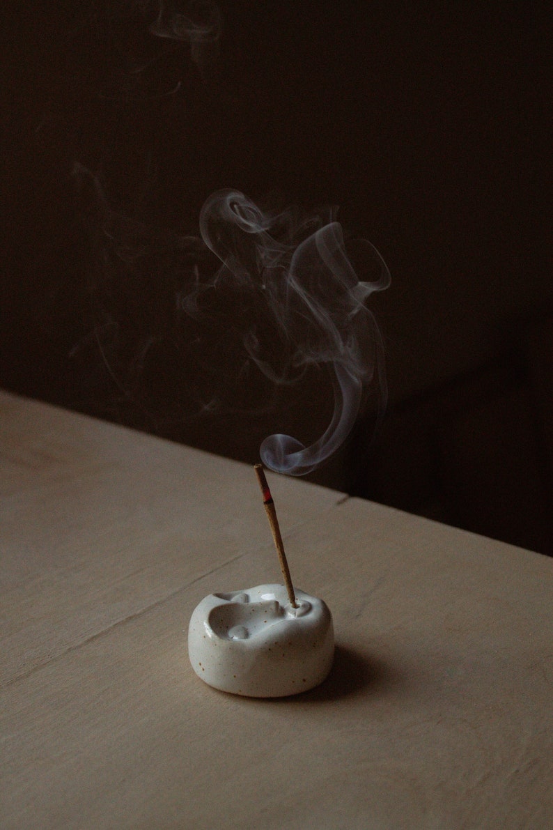 Handmade INCENSE STICK HOLDER Burner, Ceramic, Moon, Tarot, Spiritual ...