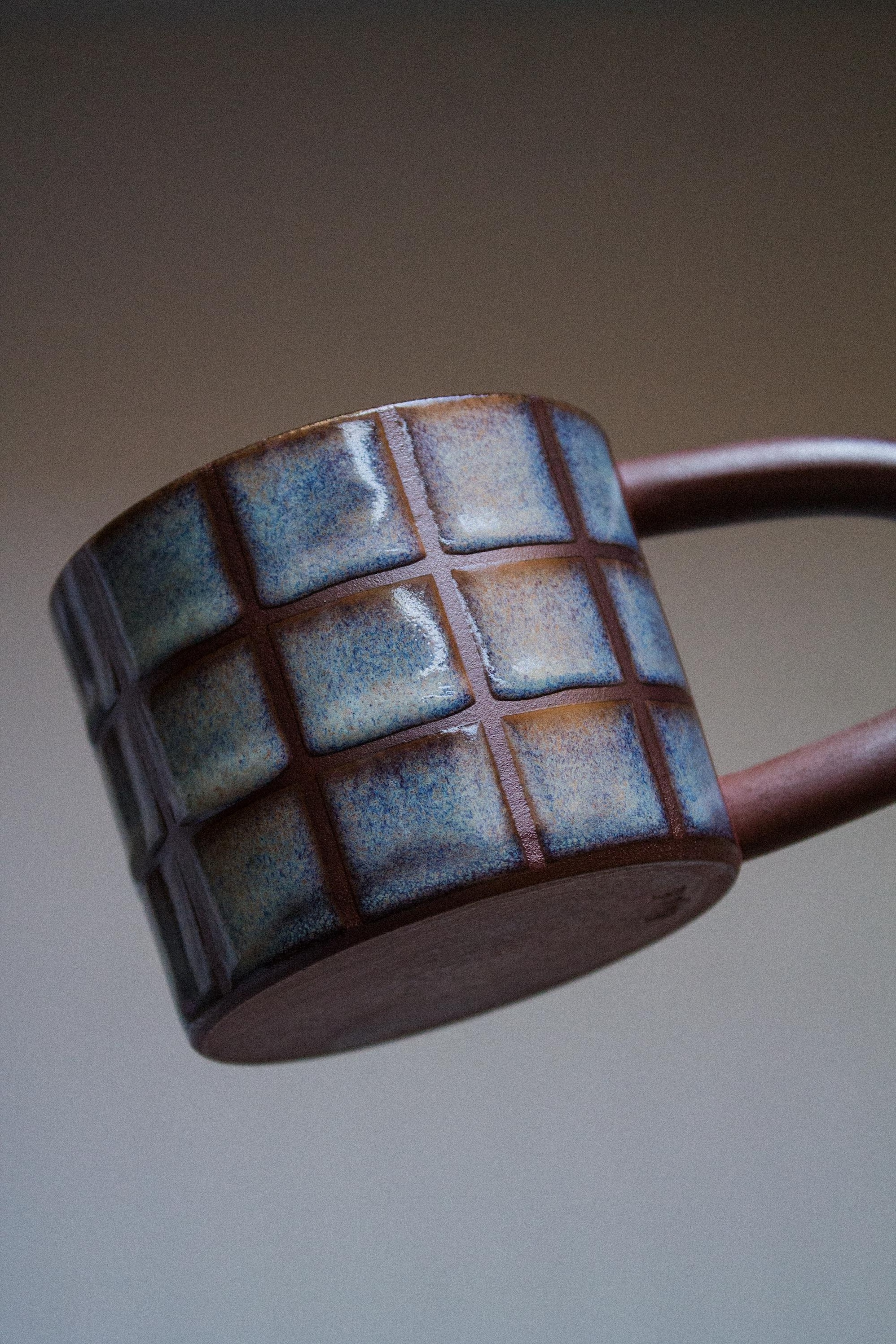CHECKERED Pattern Glaze Mug | Handmade, Ceramic, Housewarming, Unique ...