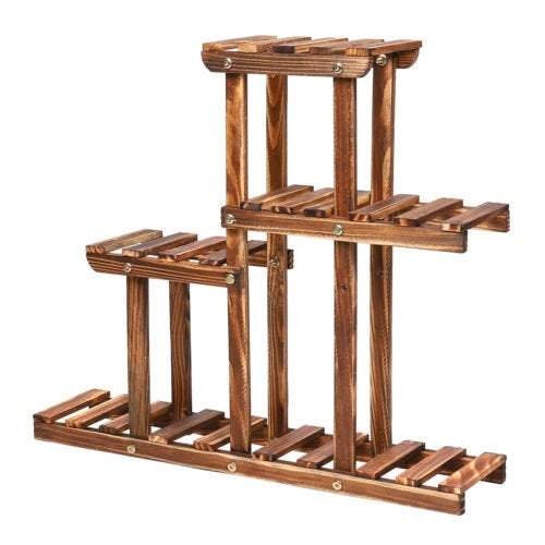 5 POTS Multi Tier Plant Stand Flower Rack Shelf Outdoor Indoor Garden ...
