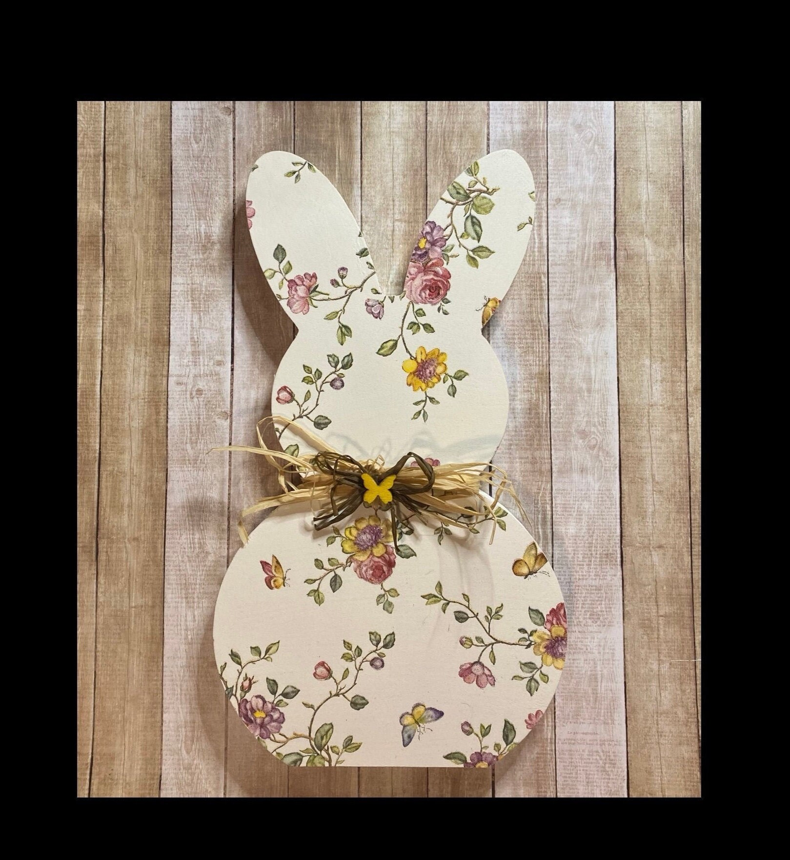 Floral Rabbit Shelf Sitter | Etsy