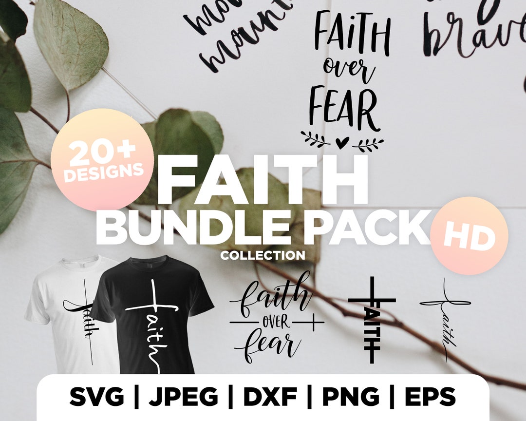 Faith Cross Script Svg Cut Files Clip Art Downloads Faith - Etsy