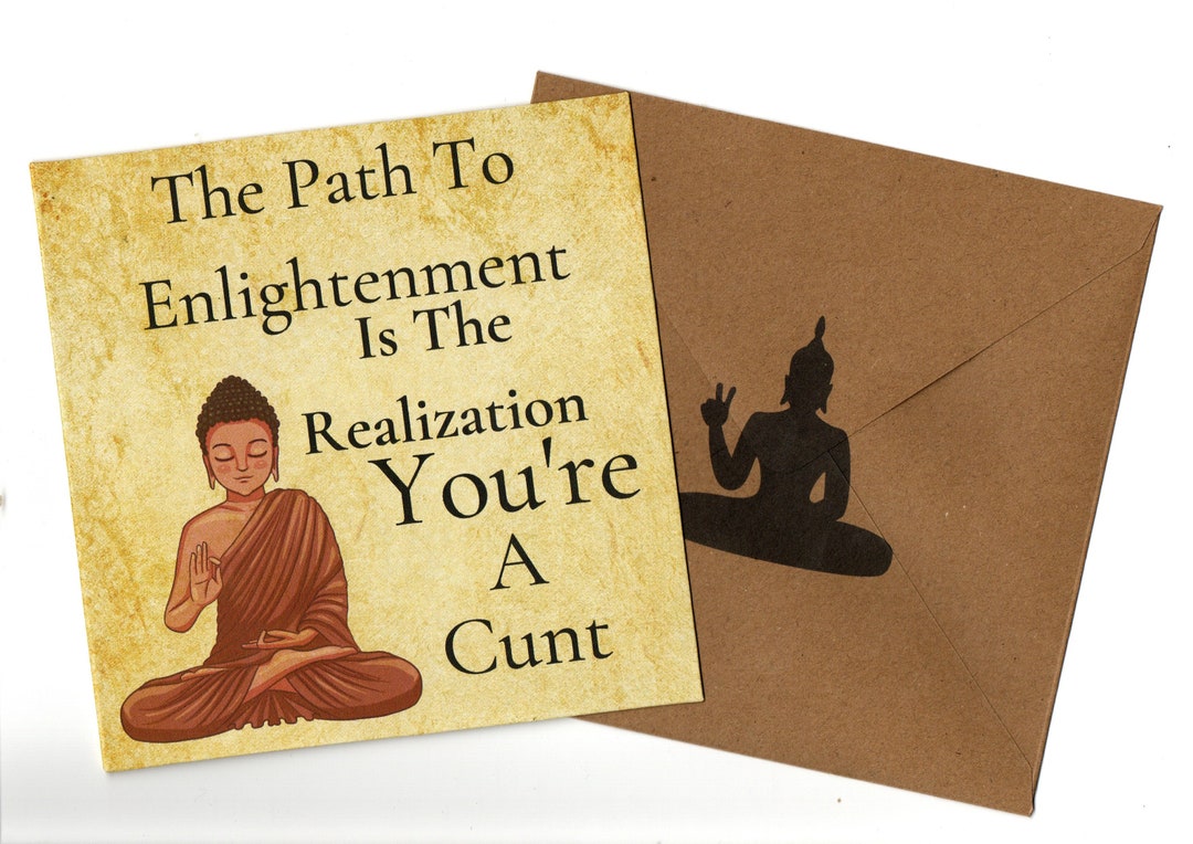 Buddha Inspirational Quote C**TY Greeting Card 15x15 Blank Inside and ...