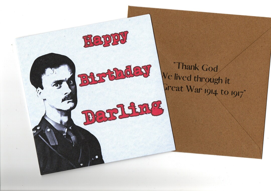 Captain Darling Birthday Card and Envelope 15x15 Blank Inside - Etsy