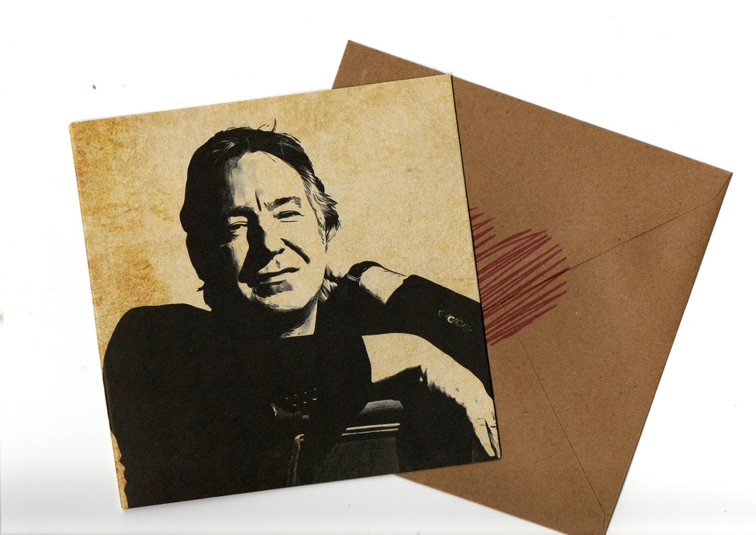 Alan Rickman 15x15 Greeting Card and Envelope Blank Inside - Etsy