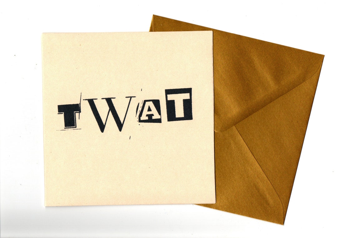 Basic T**T Greeting Card 15x15cm Blank Inside and Gold Envelope - Etsy