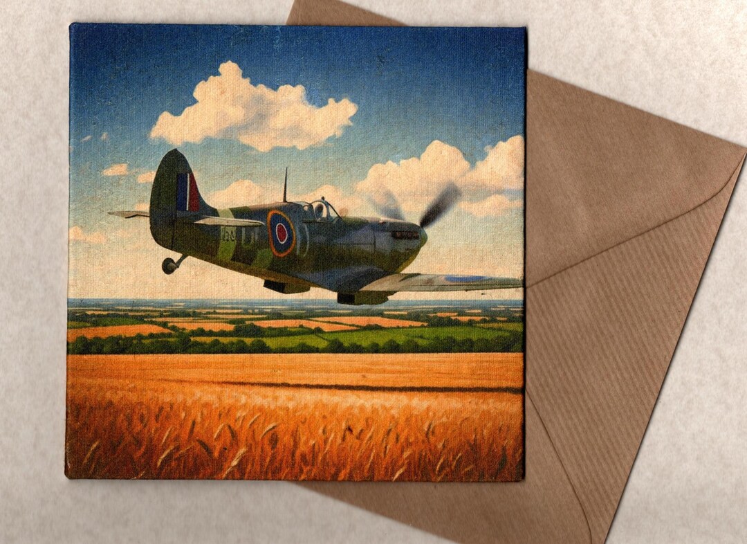 World War 2 Spitfire 15x15cm Greeting Card With Envelope Blank Inside ...