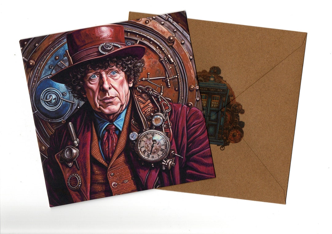 Tom Baker Steampunk 15x15 Greeting Card and Envelope Blank Inside - Etsy