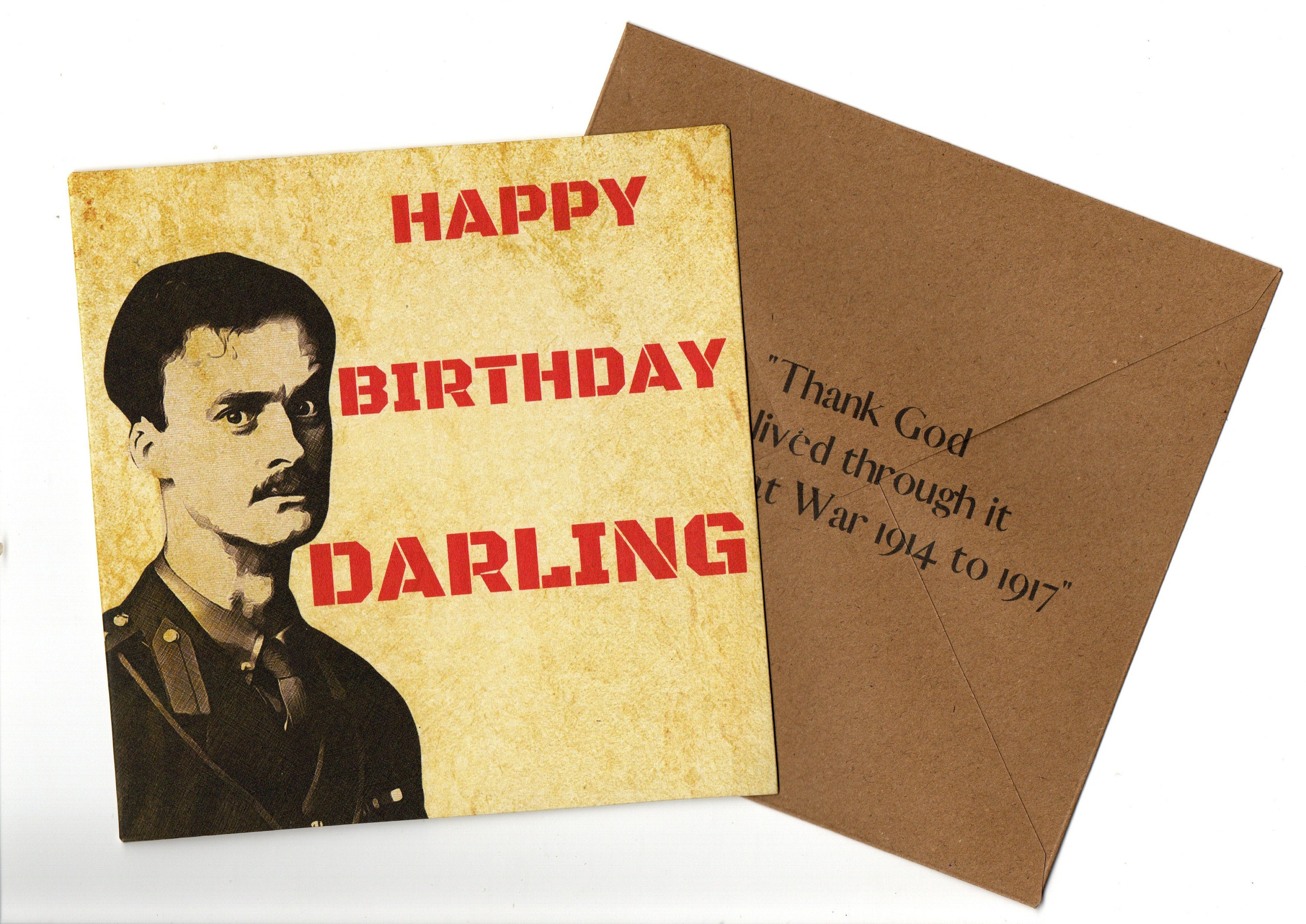 Captain Darling Birthday Card and Envelope 15x15 Blank Inside - Etsy