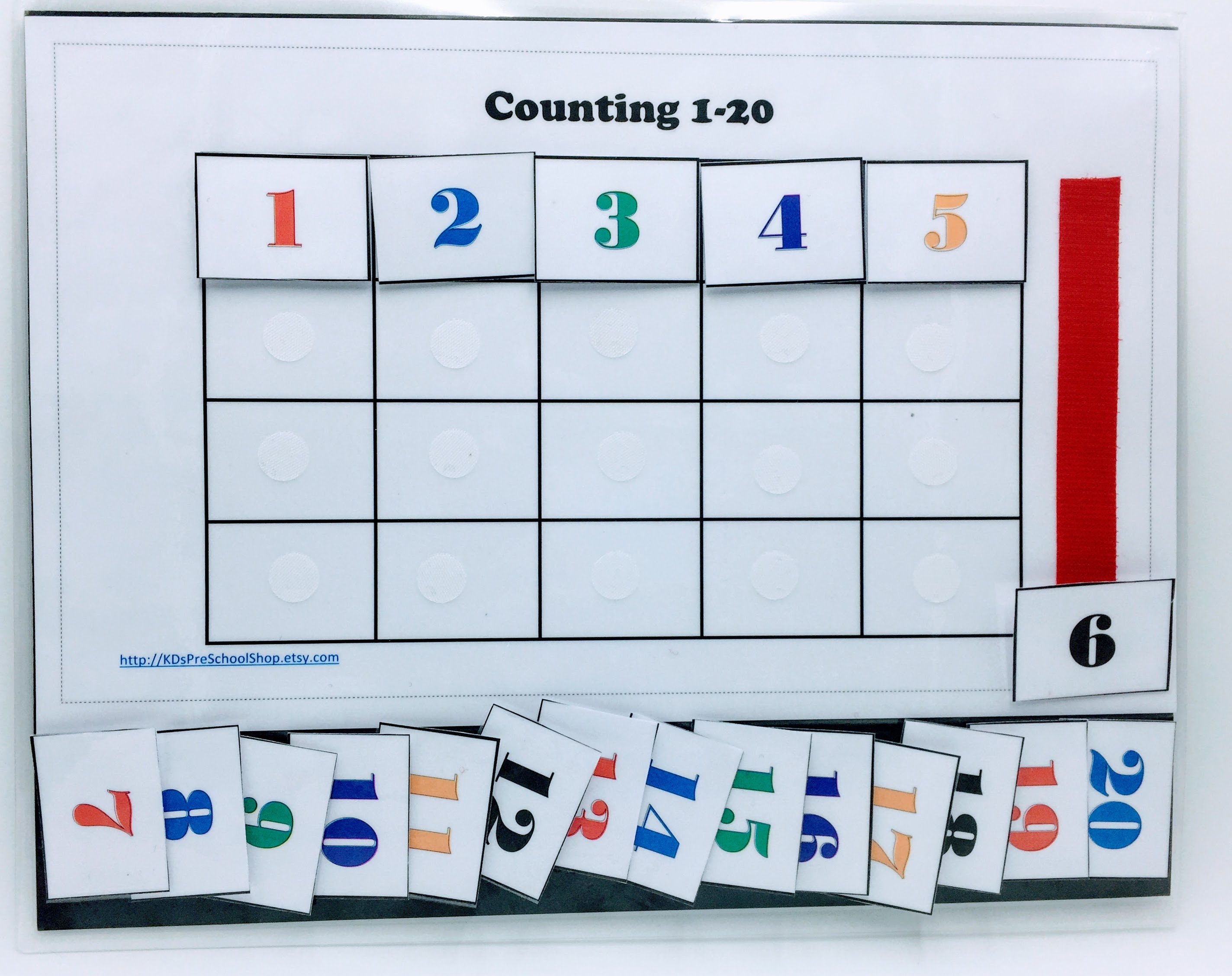 Counting 1-20 Toddler Preschool Home School Chart | Etsy