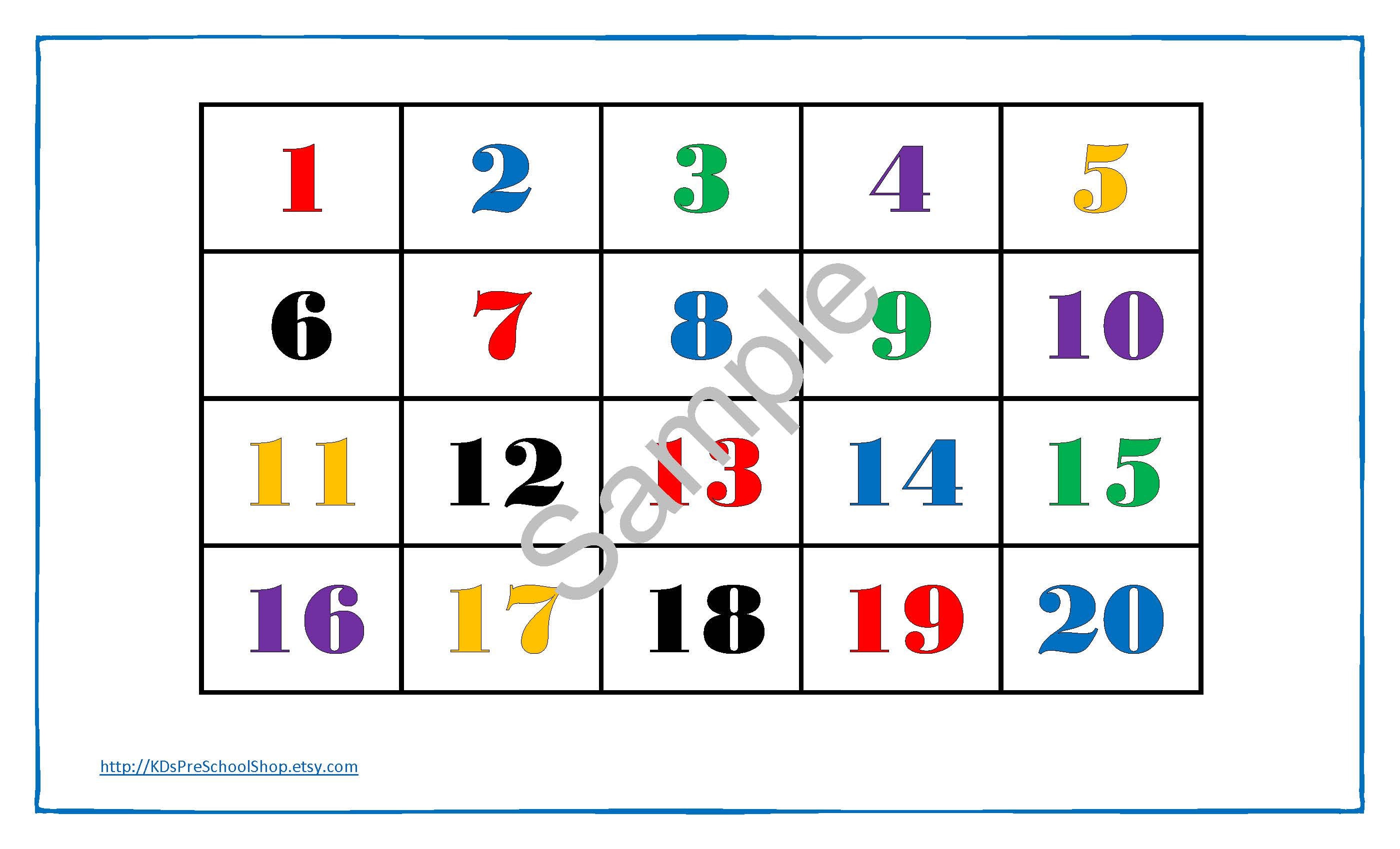 Hoja de trabajo de contar del 1 al 20 para niños pequeños de - Etsy España