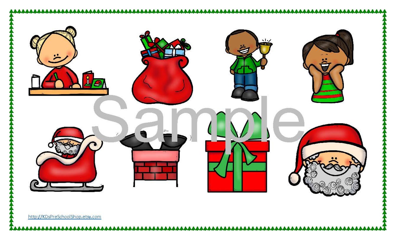 Christmas Action in Pictures Prek Kinder & First Grade - Etsy