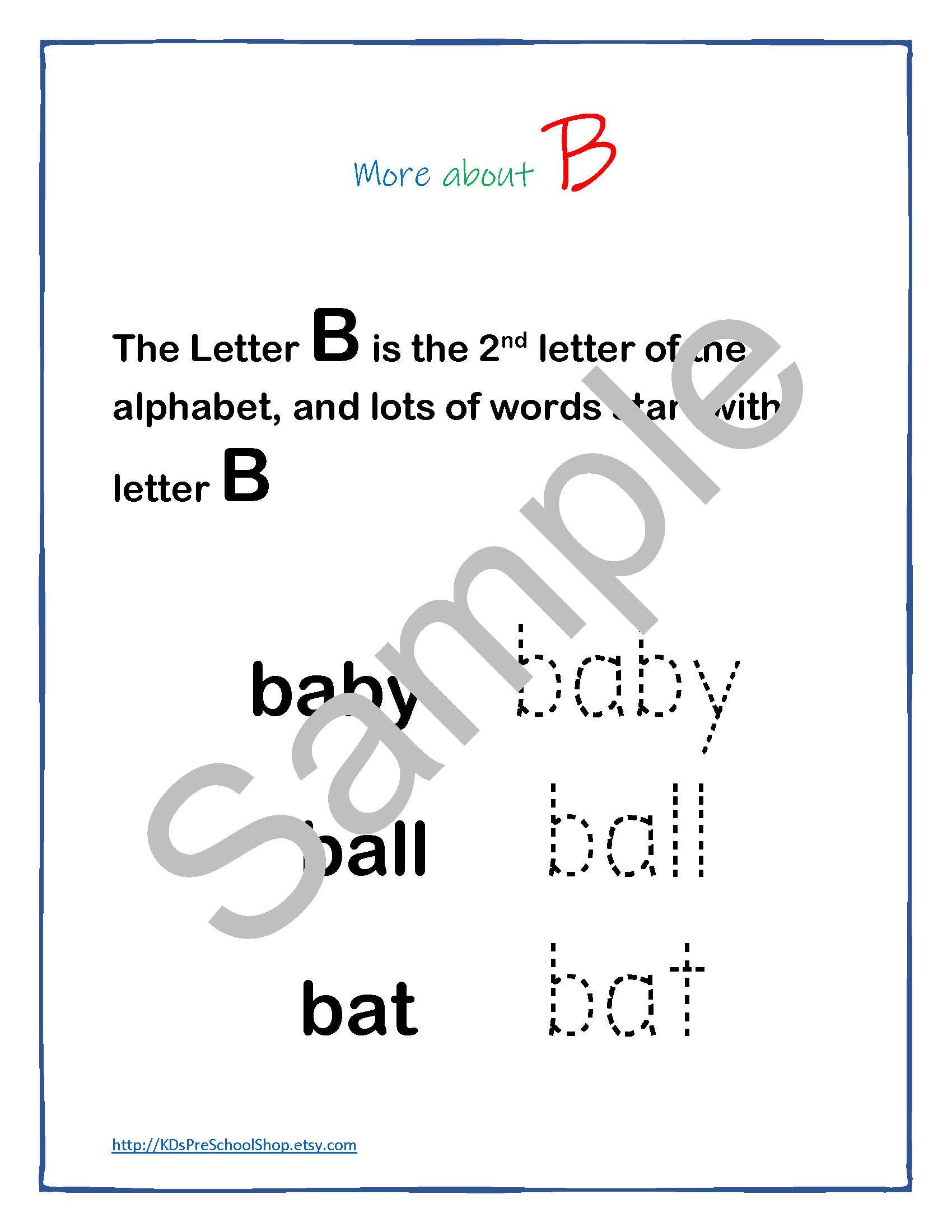 All About Letters A-Z Toddler Preschool Home School Printable - Etsy