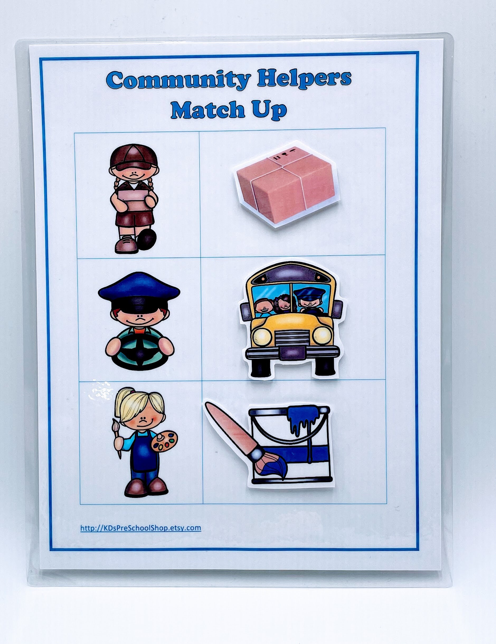 Community Helpers Match-Up Toddler PreSchool/Home School | Etsy