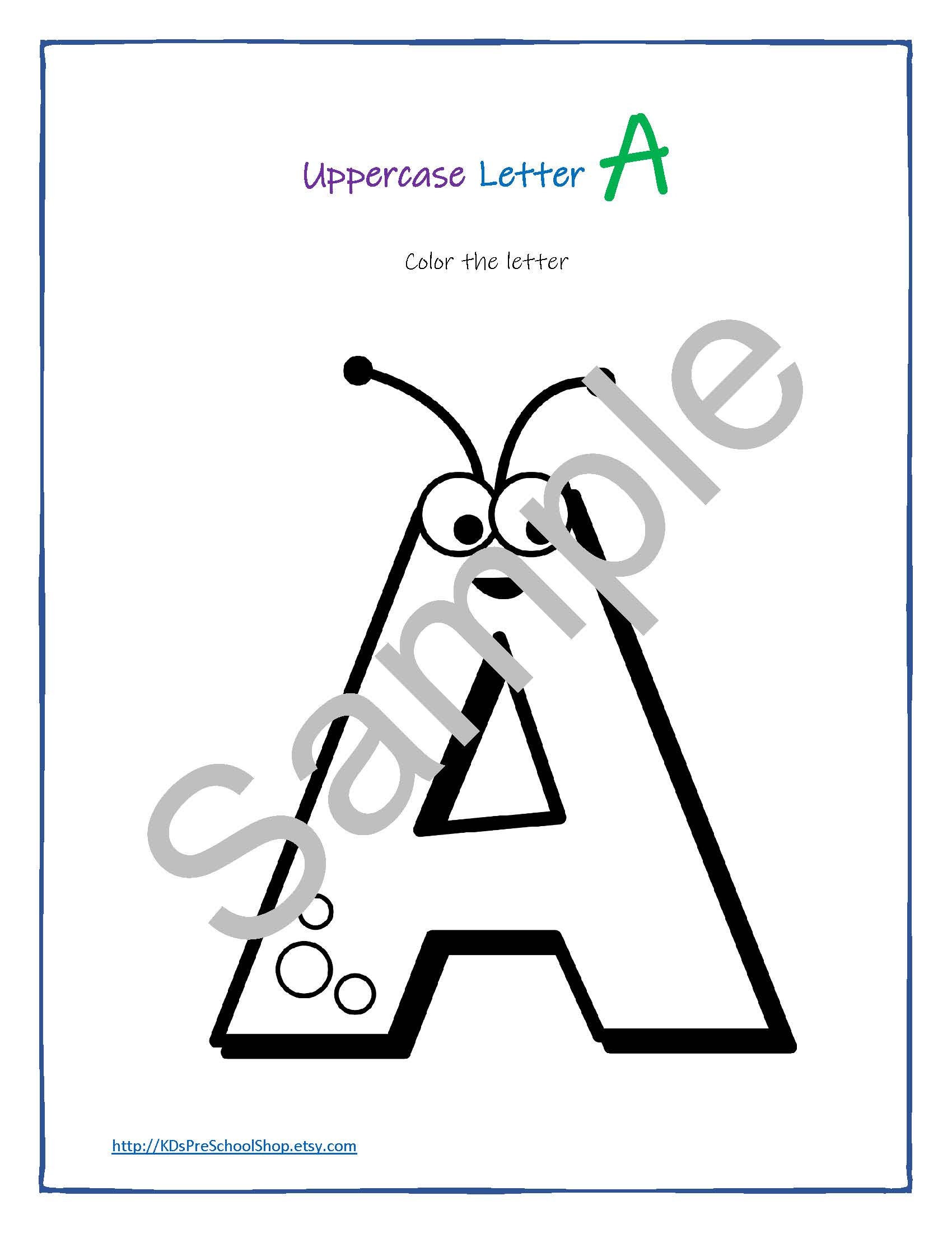 All About Letters A-Z Toddler Preschool Home School Printable - Etsy