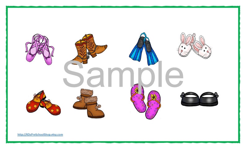 Matching Shoes Activity Preschool / Homeschool Printable | Etsy