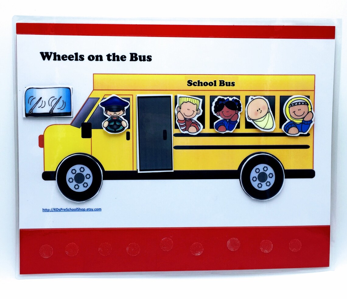 Wheels on the Bus Toddler Preschool Home School Worksheet | Etsy